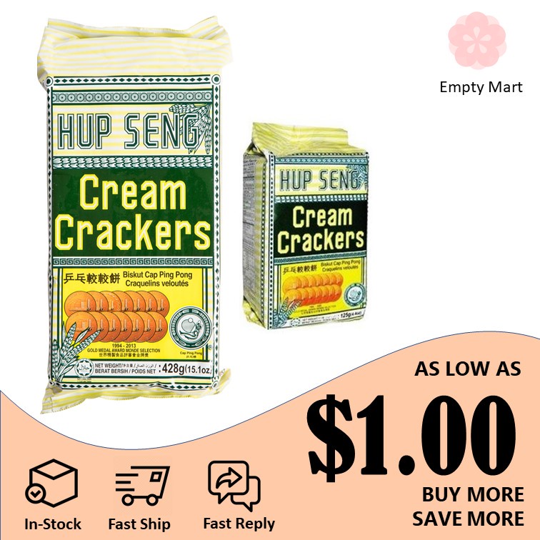 HUP SENG CREAM CRACKERS 125g grams / 428g grams – Teatime Snack ...