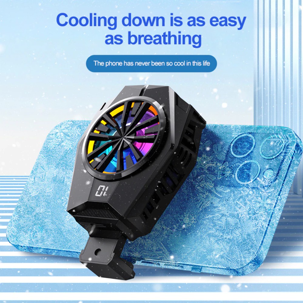 Universal Mini Mobile Phone Cooling Fan Radiator Turbo Hurricane Game ...
