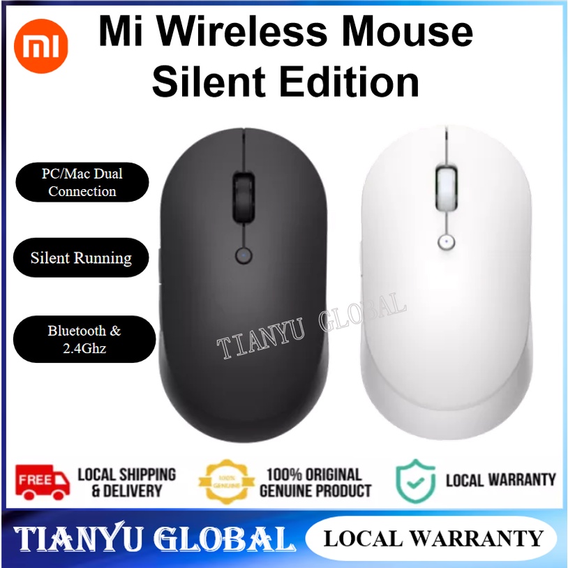 Xiaomi Mi Wireless Mouse Silent Editon Bluetooth USB Dual Mode ...