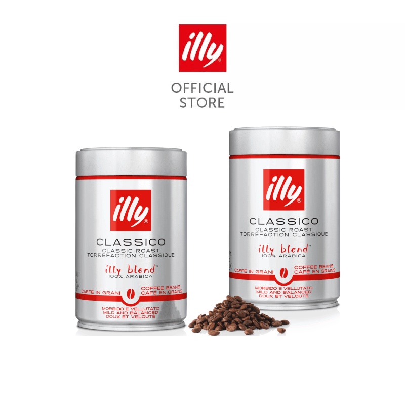 illy Ground Coffee & Whole Bean 2 Can Bundle (250g) - Classico & Intenso | Shopee Singapore