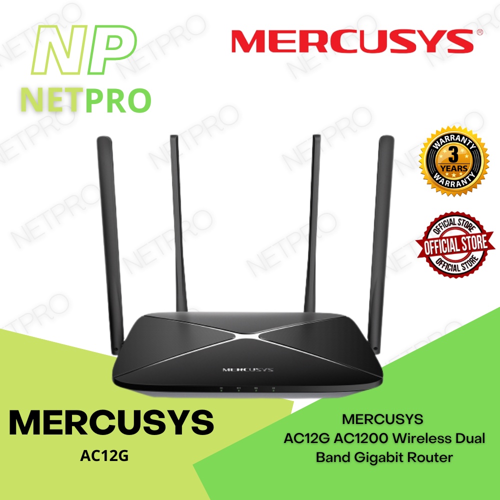 MERCUSYS AC12G AC1200 Wireless Dual Band Gigabit Router | Shopee Singapore