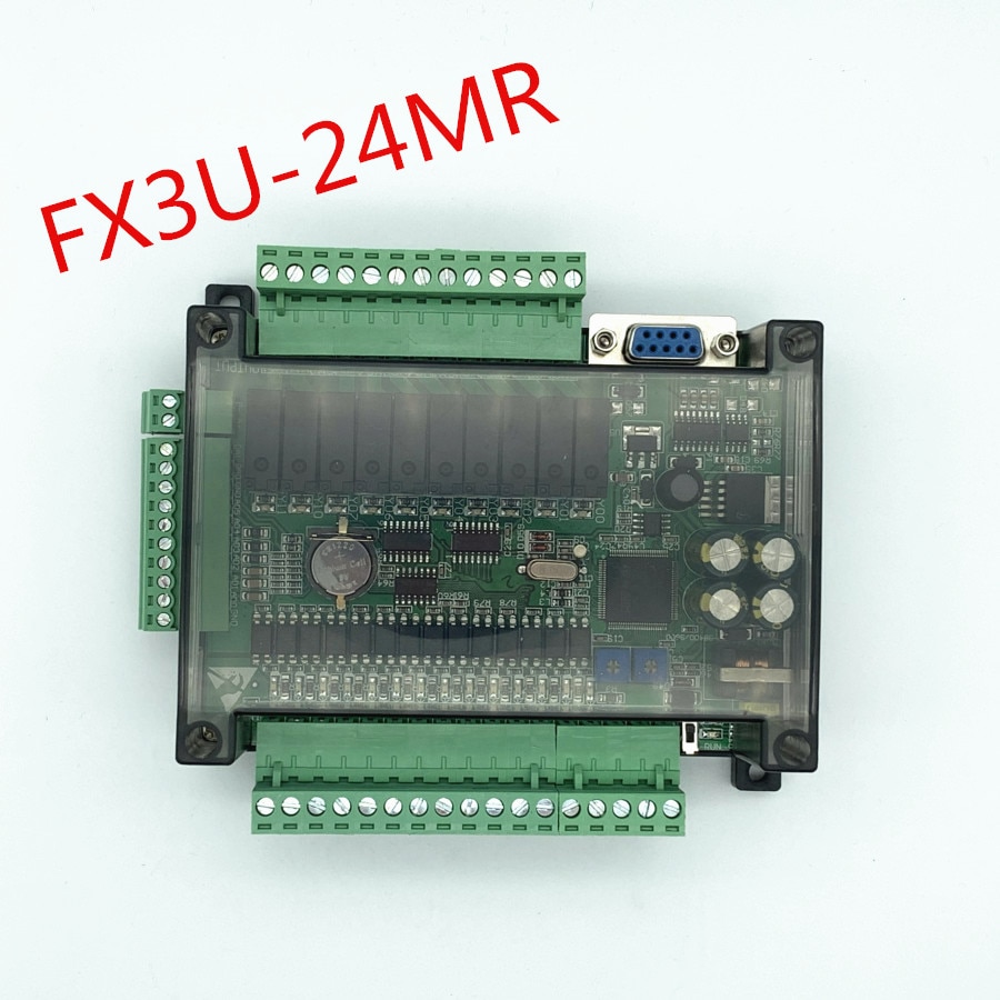 FX3U-24MR high speed domestic PLC industrial control board with case ...