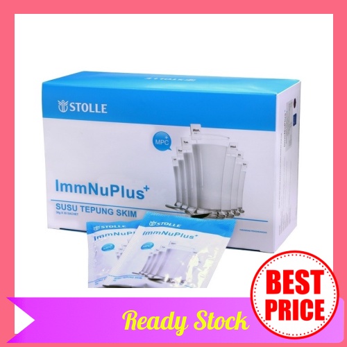 Stolle ImmNuPlus Milk Powder Health Immunity Skim Susu (30sachets /box ...