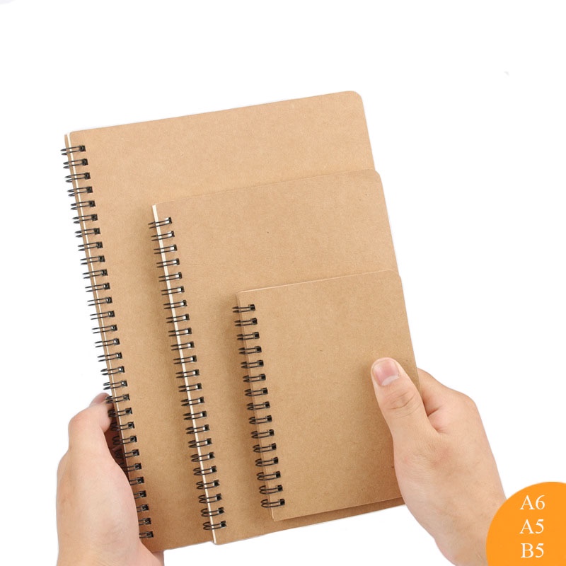 Ossayi Spiral Notebook A6 A5 B5 Coil Notebook Diary 50 Sheet Horizontal ...