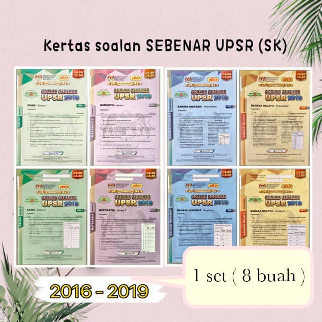 Upsr Actual Question Set 2016-2019 (8 in 1) | Shopee Singapore