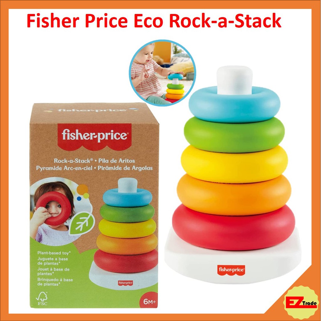 MATTEL Fisher-Price Eco Rock A Stack stacking toy GYW19 | Shopee Singapore