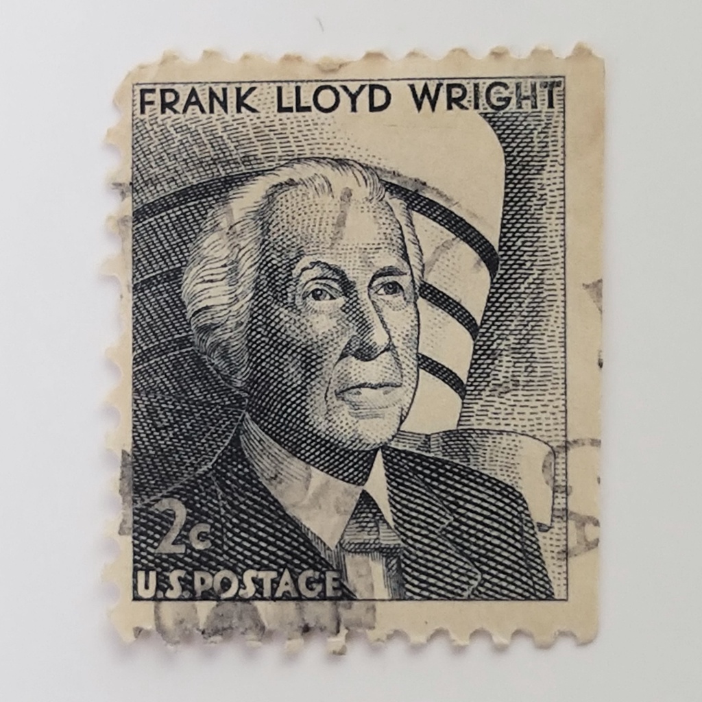 STAMP USA FRANK LLOYD WRIGHT PROMINENT SERIES 1966 POSTAGE UNITED ...