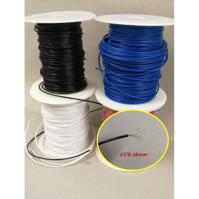 Single Core Multi Strand Signal Wire 17/0.16mm (5mtr/pack) | Shopee ...