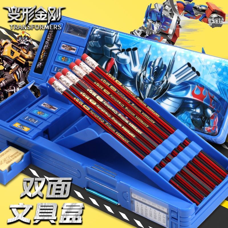 Transformers pencil case multifunctional cute multi-layer pencil case ...