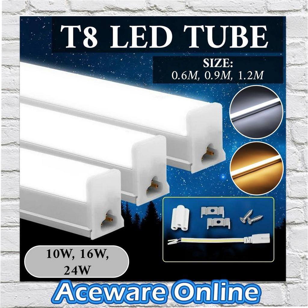 T8 Tube Light with Casing High Grade LED Drop Curve Ceiling Light Lampu ...