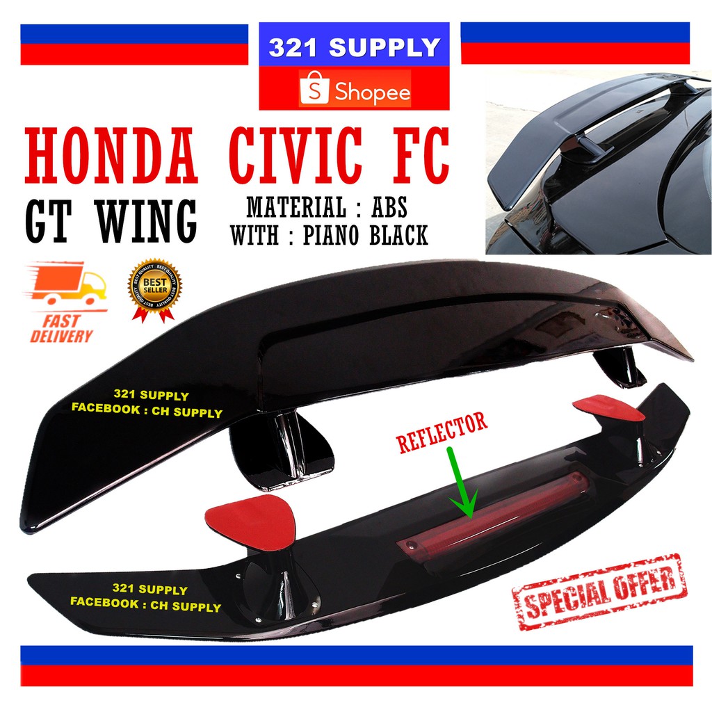 Universal GT Wing Spoiler Sedan Car Wira Waja Blm Flx Saga VVT VIOS ...