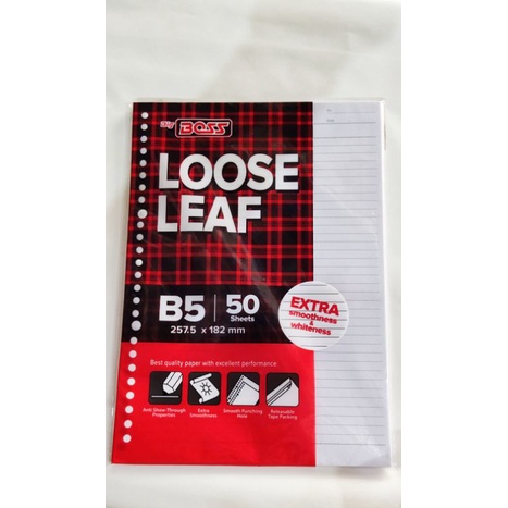 Loose Leaf paper / B5 binder paper 50 sheets (1 pack) | Shopee Singapore