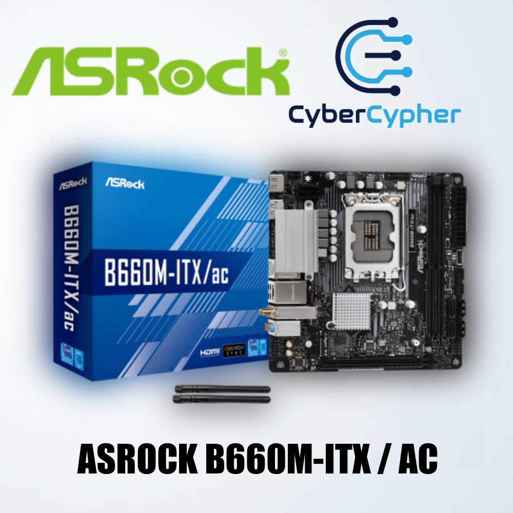ASRock B660M-ITX/AC D4 DDR4 Intel LGA 1700 Motherboard | Shopee Singapore