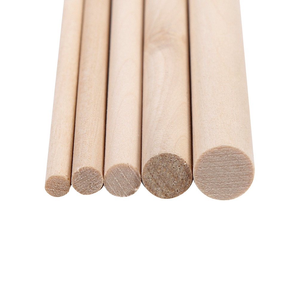 10pcs 30cm Long DIY Wooden Arts Craft Sticks Dowels Pole Rods Sweet ...