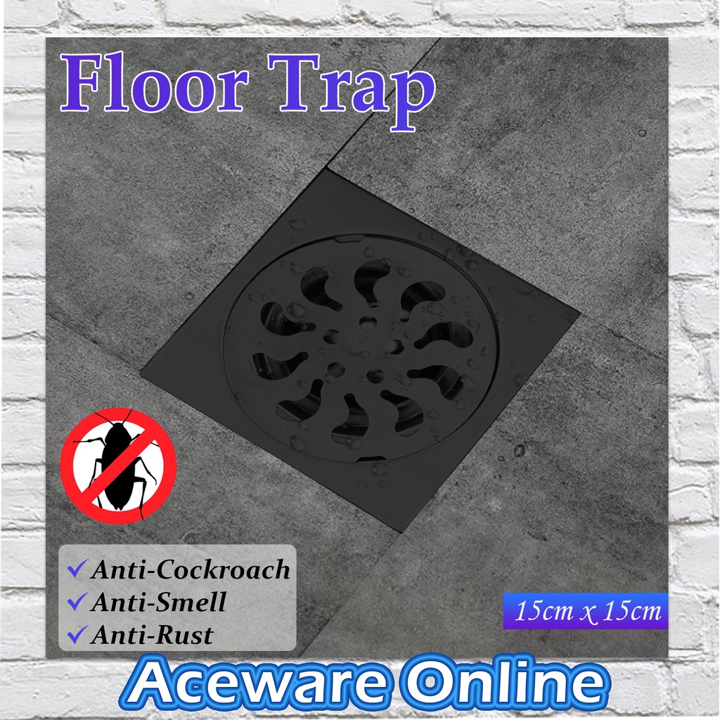 15x15cm Stainless Steel Bathroom Floor Trap Floor Grating Anti Smell ...