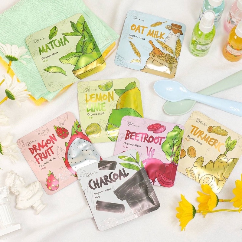 Lea Gloria Organic Face Mask Series 10 gram/ TRAVEL FRIENDLY - Organic ...