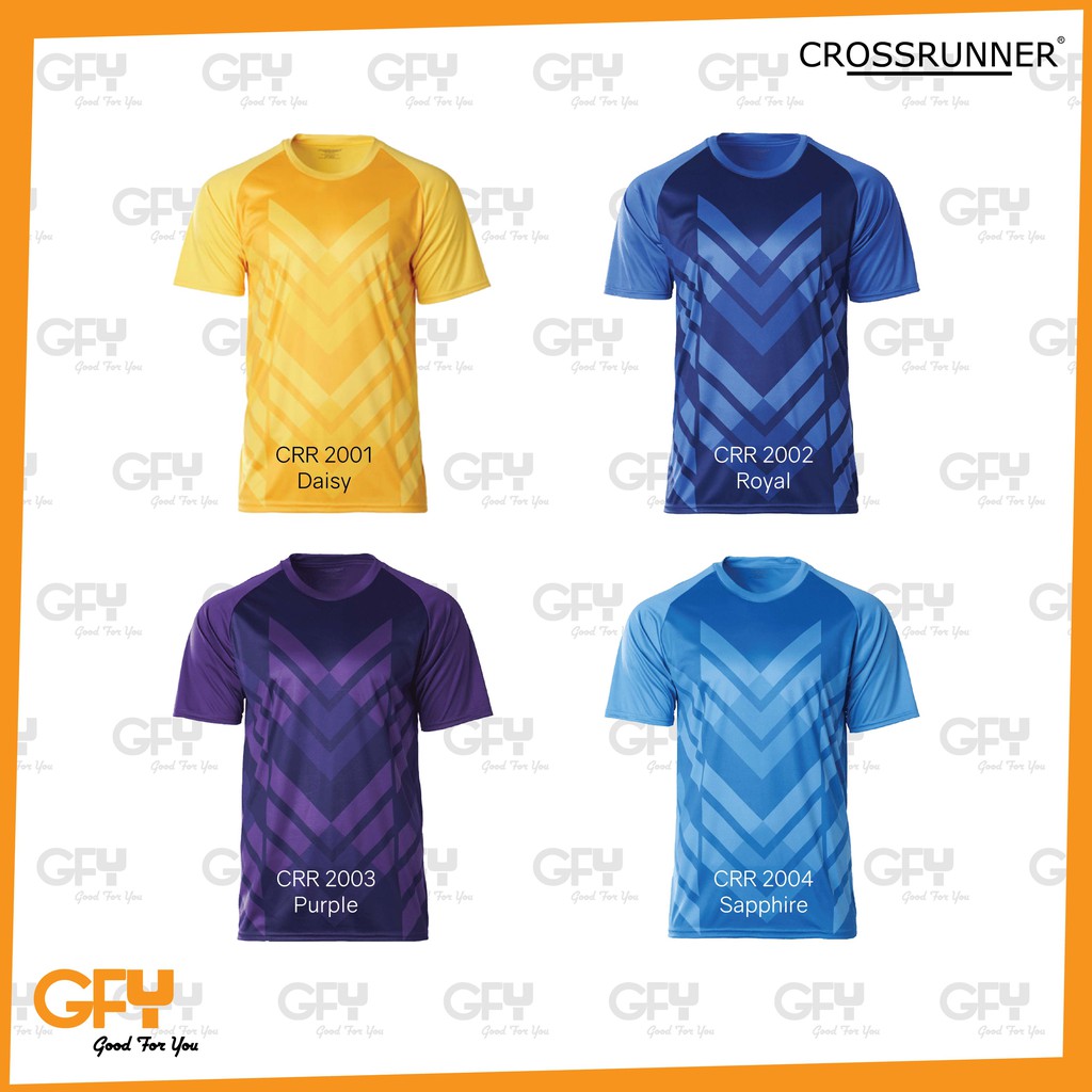 【CROSSRUNNER】CRR2000 Unisex Foxcharm Tee Round Neck Sport Jersey T ...