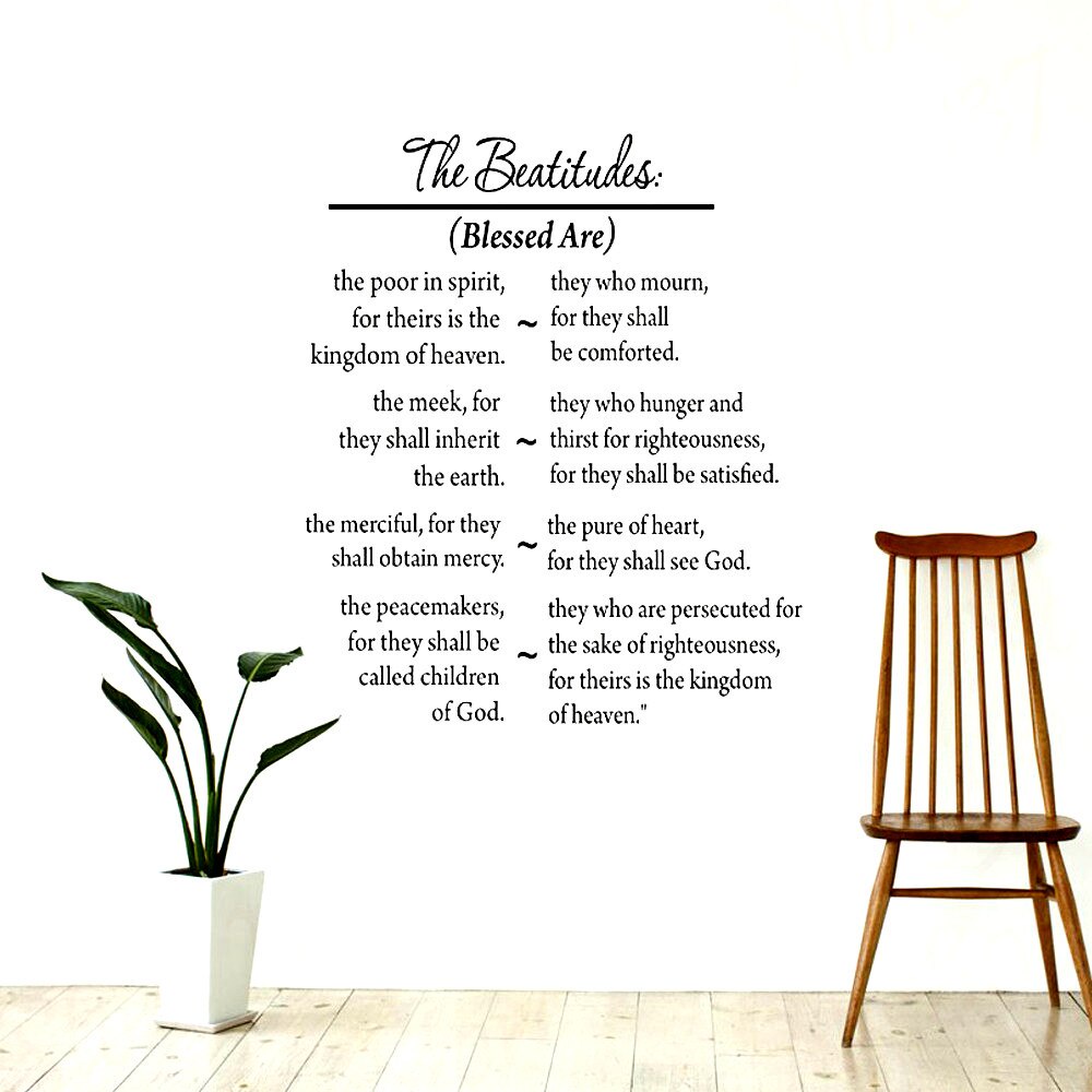 Bible Verse Quotes Wall Stickers The Beatitudes Wall Decal Wall Art ...
