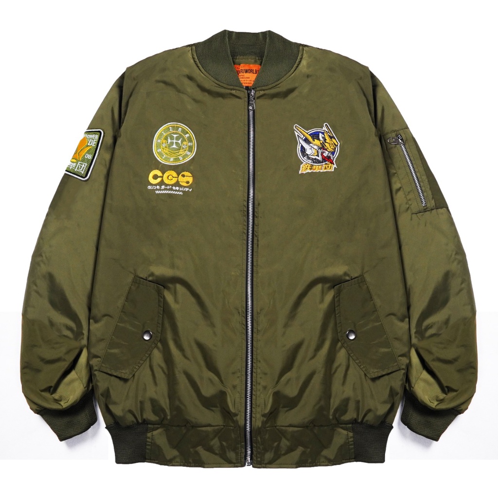 Kizaru Bomber Jacket Embroidery Anime Gundam TEKKADAN | Shopee Singapore