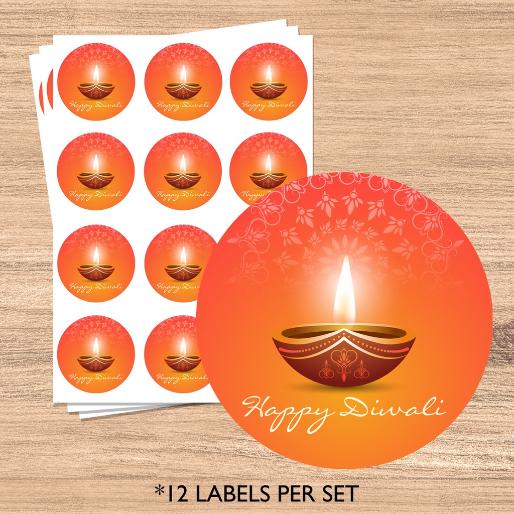 Non-Custom order: Diwali Stickers Labels Deepavali Sticker Labels Happy ...