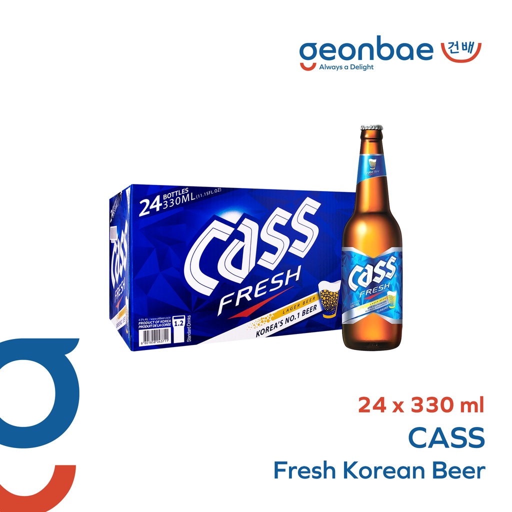 CASS BEER BOTTLE CARTON (330ml x24) Expiry: 02 Aug 2025 | Shopee Singapore