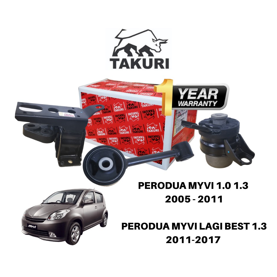 MYVI 1st Generation/ Lagi Best Manual 1L/1.3L Engine Mounting SET (2005 ...