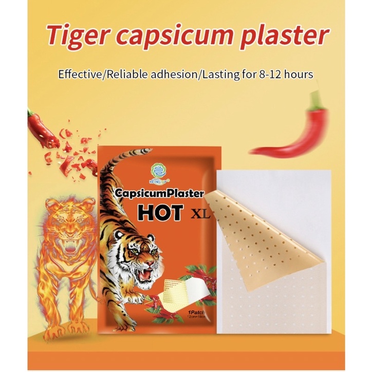 Tiger Balm Large Herbal Pain Relief Capsicum Plaster Patch: Natural ...