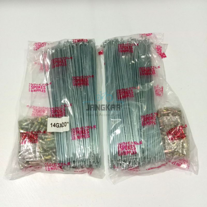 HITAM UNICYCLE BIKE SPOKES BLACK SILVER 20 INCH FINGER 187 MM | 180 MM ...