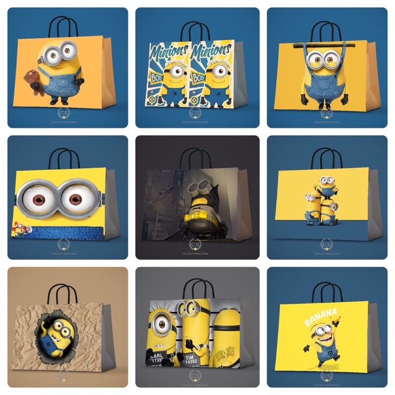 Minion paper bag/gift paper bag/gift paper paper paper bag/goodie bag ...