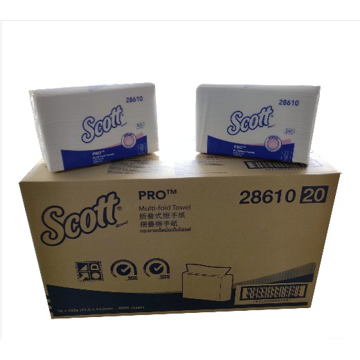 SCOTT® PRO MULTI-FOLD TOWEL, 100%VIRGIN PAPER, FULL WRAP, 1PLY, 24CM X ...
