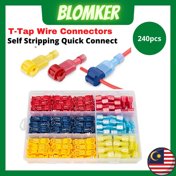 T-Tap Wire Connectors Self-Stripping Quick Splice Electrical Wire ...