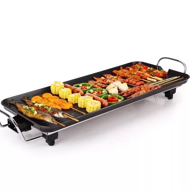 Big Size 48x27cm Electric BBQ Grill Set Non Stick Grill Pan Heat ...