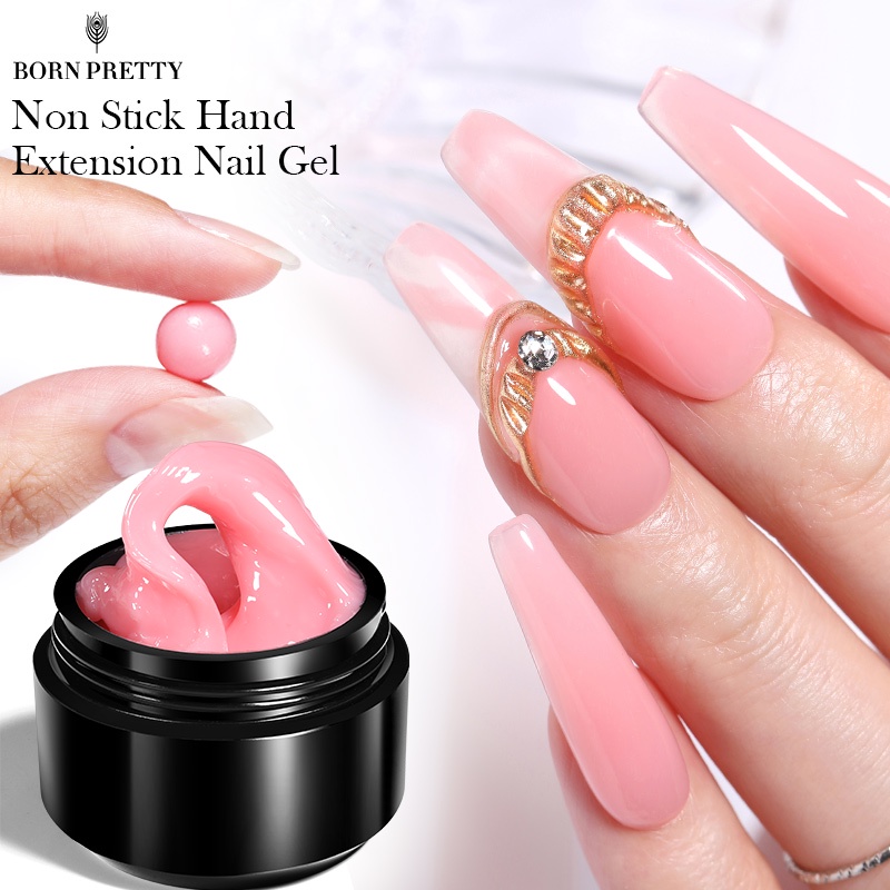 BORN PRETTY 15ml Non Stick Hand Solid Extension Nail Gel For Fake Nails ...