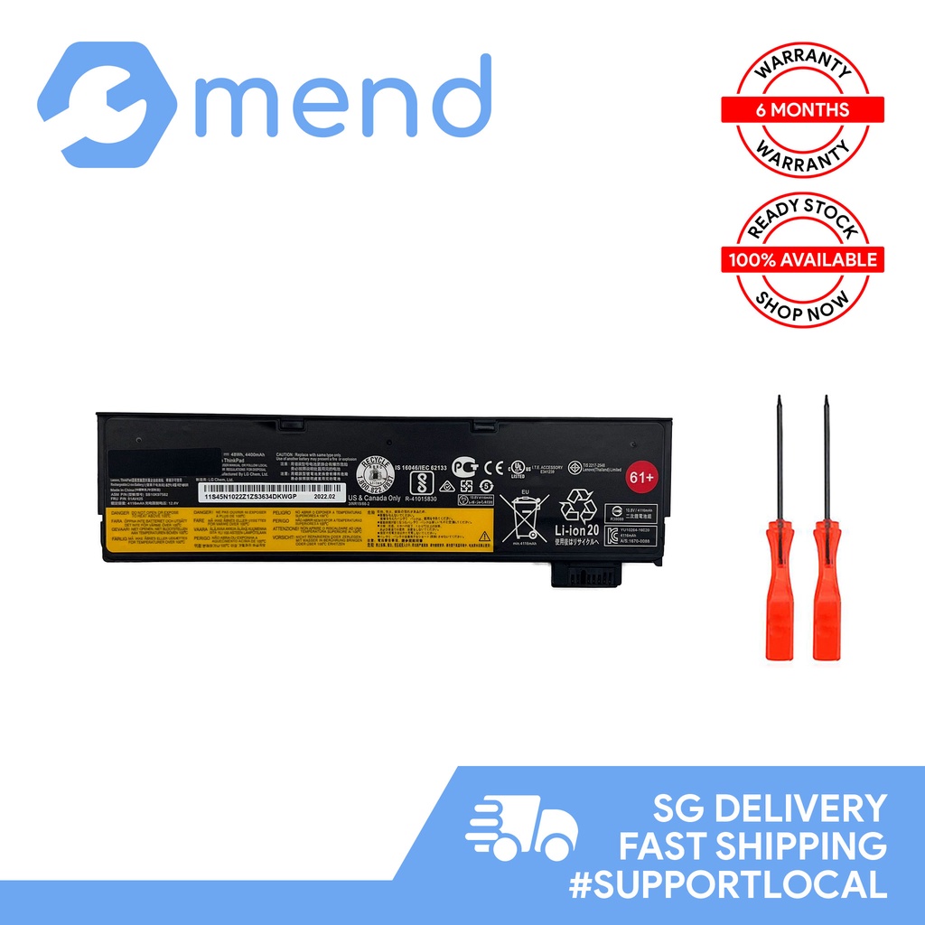 Lenovo ThinkPad P51s, P52S, T470, T480, T570, T580, and TP25 (Battery ...