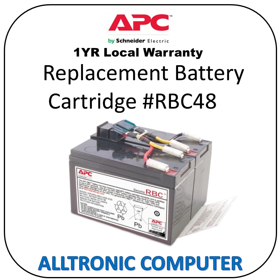 APC Replacement Battery Cartridge #48 Model: RBC48 / 1YR Warranty / Suitable for SMT750I ...