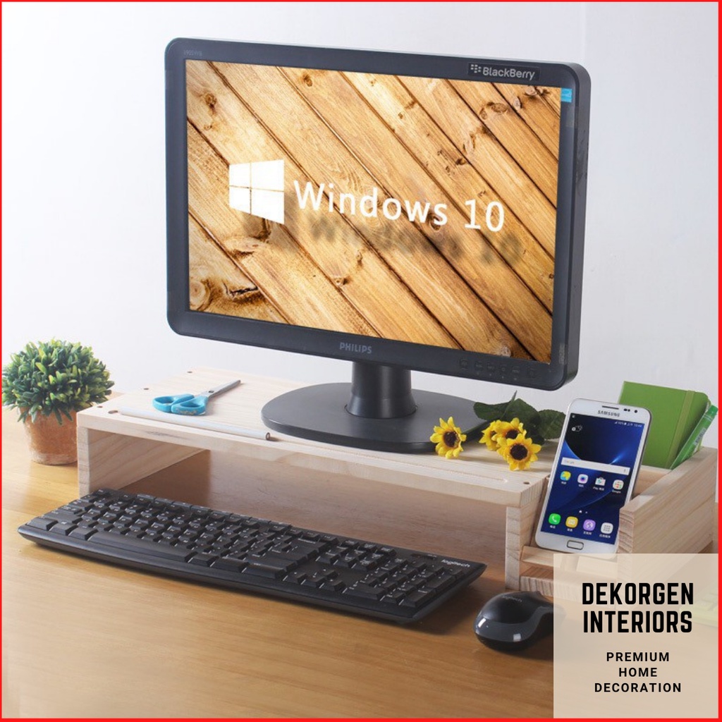 HP Computer Monitor Stand Monitor Rack Equipped with Cell Phone Holder ...