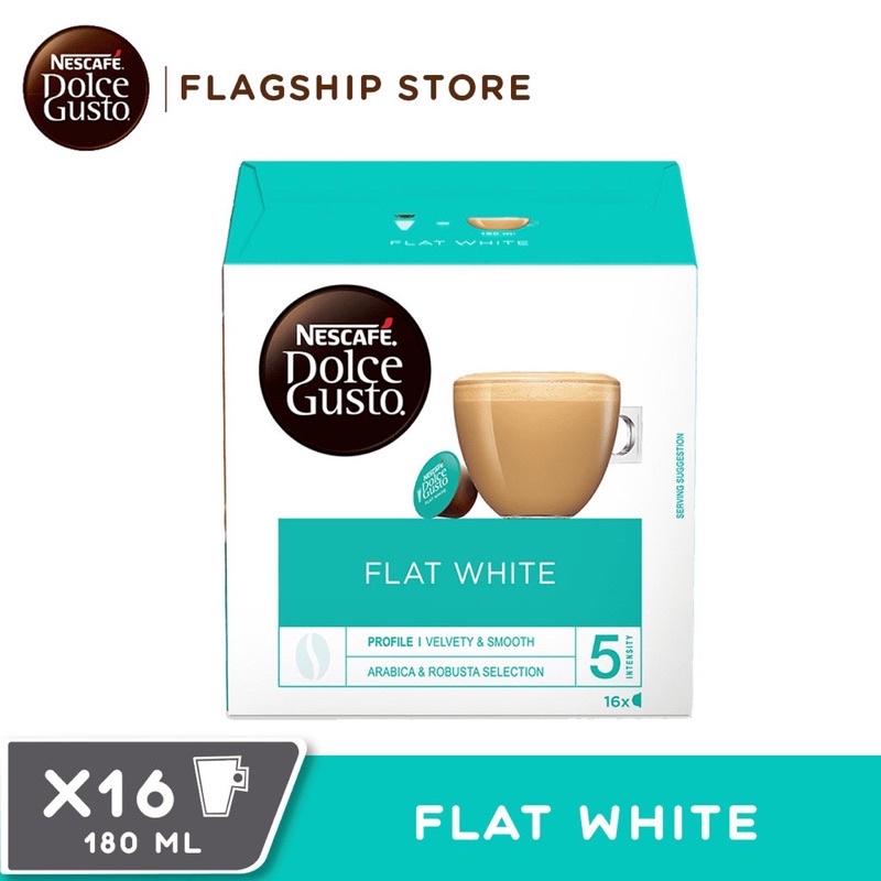 NESCAFÉ Dolce Gusto Flat White Coffee 16 Capsules Per Box | Shopee ...