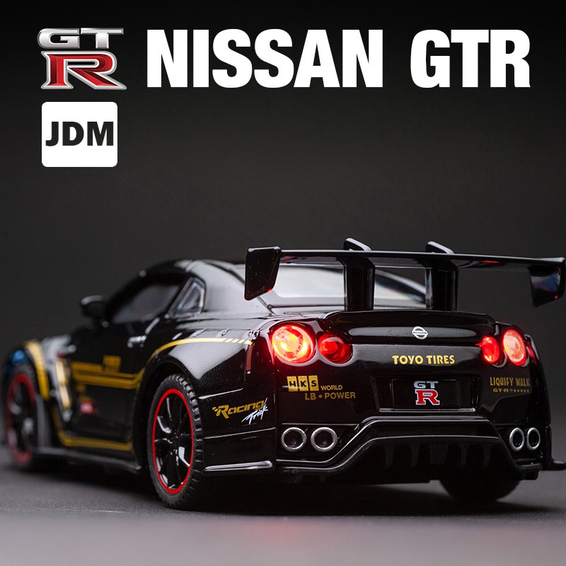 1:32 JDM Nissan GTR R35 Modified Wide Body Car Models Alloy Diecast ...