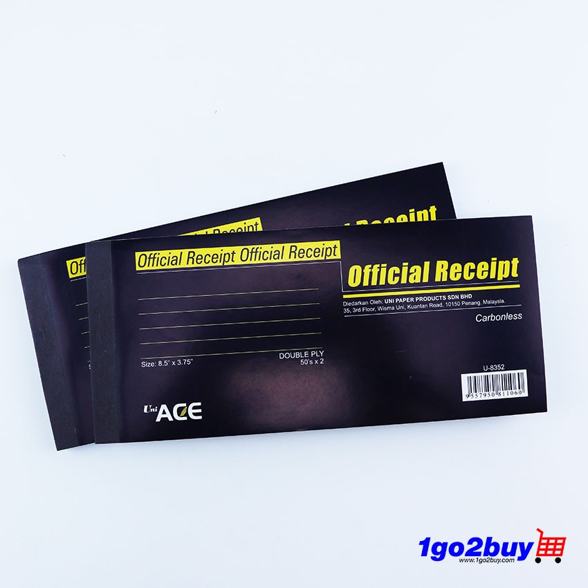 [Uni Ace] Official Receipt / Resit Rasmi 50's x 2Ncr (U-8352) | Shopee ...