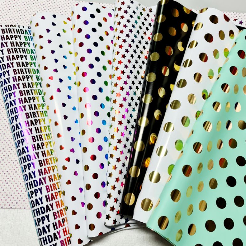 {5 Sheets Bundle} Wrapping Paper, Gift Wrapper, Classy Shimmery ...