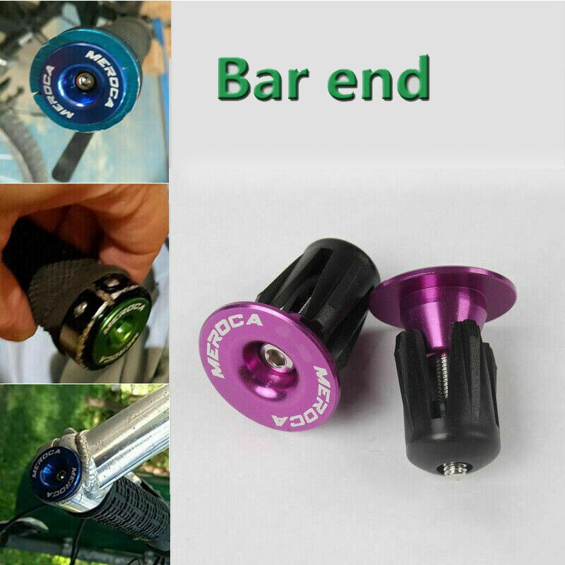 MEROCA 1pair Bike End Plugs MTB Bike Handle Bar Plug End Cap Bicycle ...