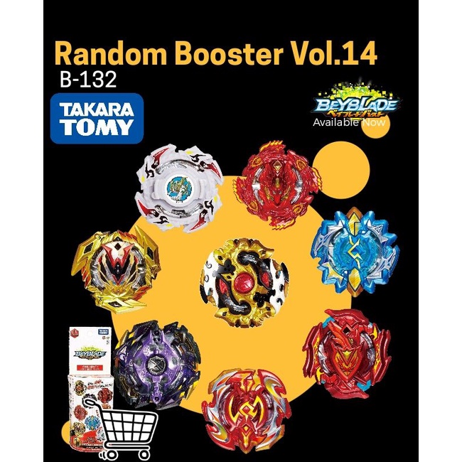 Beyblade Booster vol.14 B-132 Valkyrie Spriggan Requiem Bloody Longinus Achilles B132 Takara ...