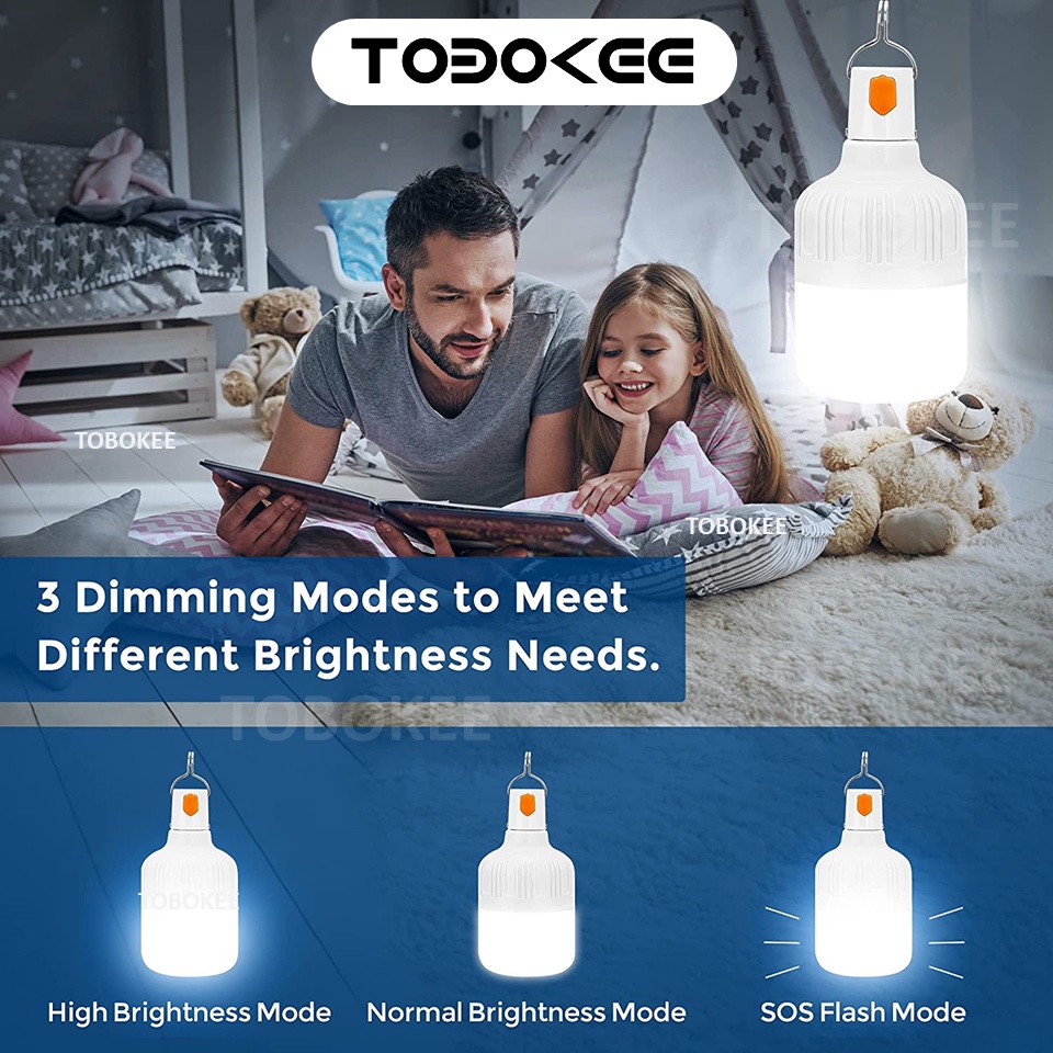 Unlimited Rechargeable LED Light Bulb USB Portable Lamp for Emergency ...