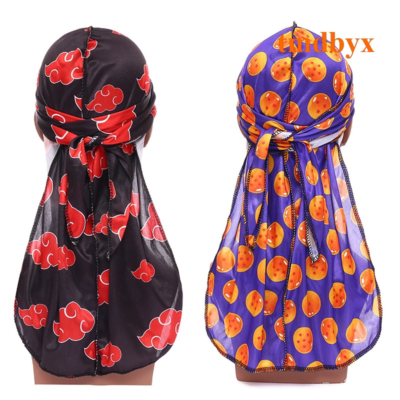 tmdbyx Naruto,Dragon Ball Street Hip-hop Silky Durags For Men Print ...