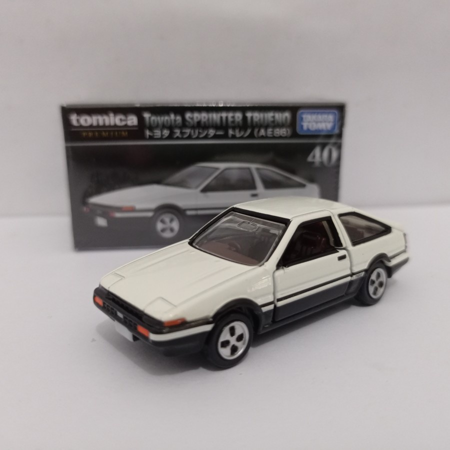 Tomica Premium 40 Toyota Sprinter Trueno Initial D AE86 white Toy Iron ...