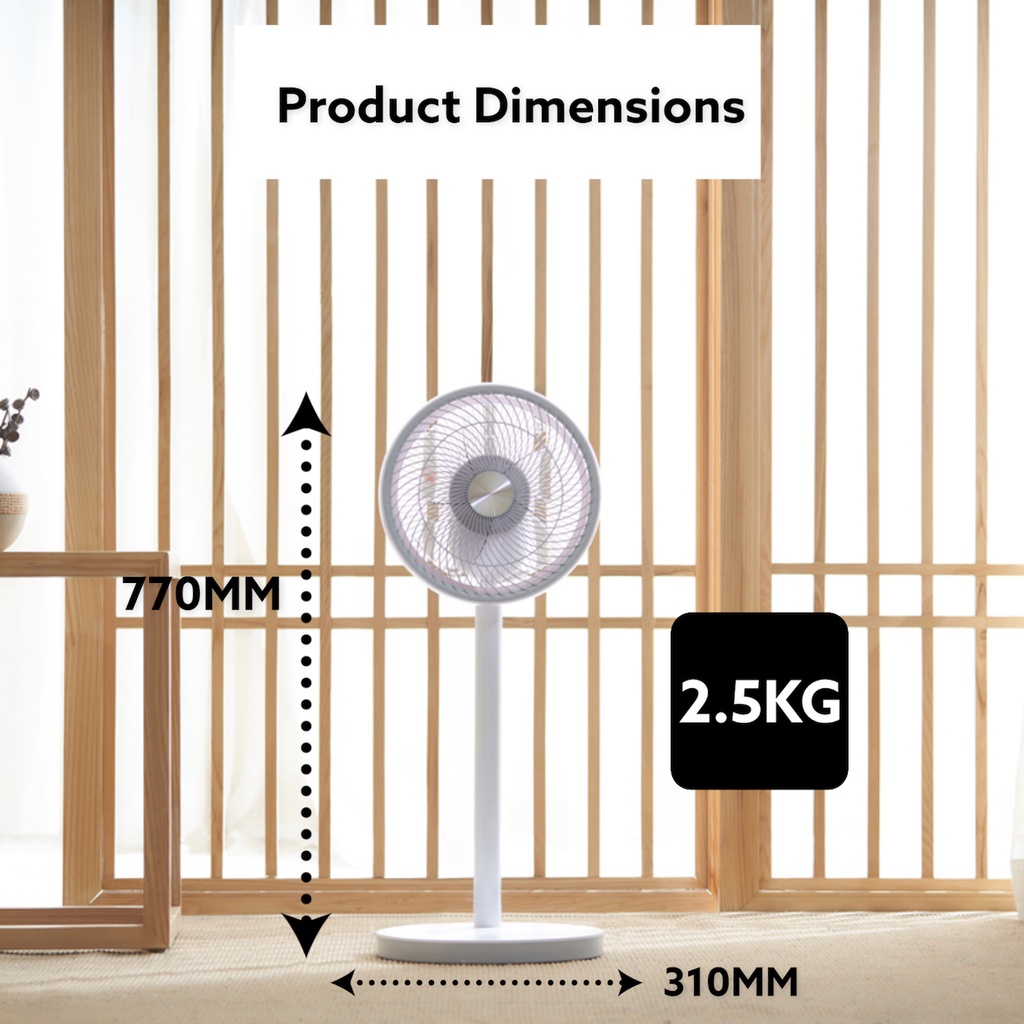 [FLASHDEAL] RYEO 12 Inch Quiet DC Stand Fan With 3D Airflow Remote ...