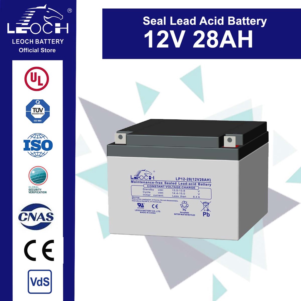 12V 28AH Leoch Sealed Lead Acid Battery LP12-28 for general purpose ...