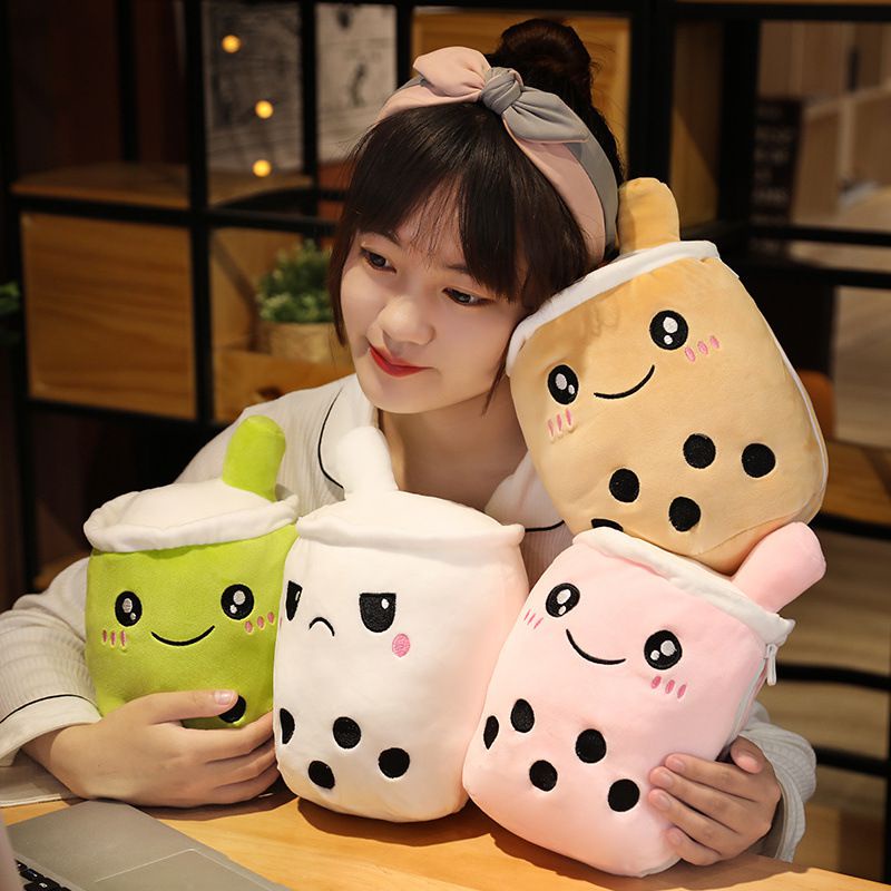 Boba Adorable Two-sided Milk Plush Doll With Soft And Lifelike Kids For ...