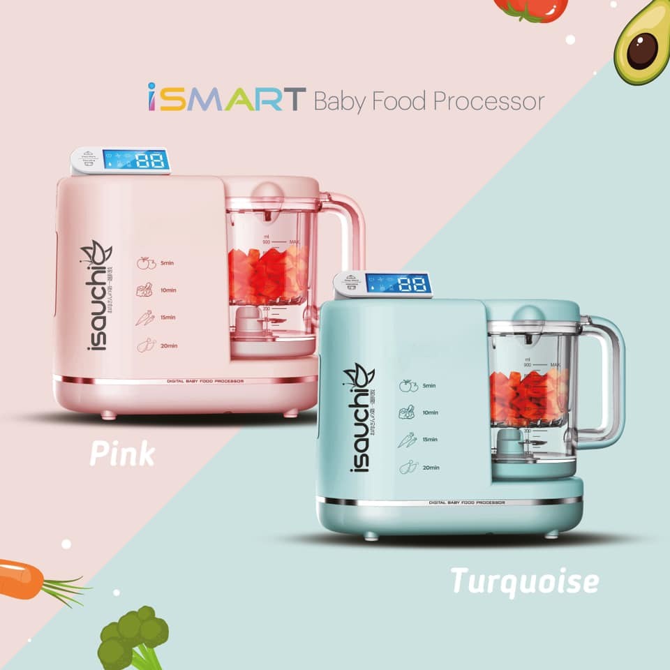 ISA UCHI -ISMART BABY-FOOD PROCESSOR ( TURQUOISE / PINK ) | Shopee ...
