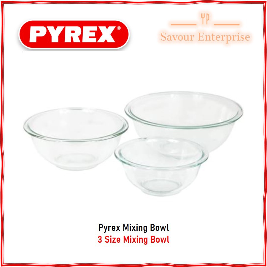Pyrex Prepware 3-Piece Mixing Bowl Set | Shopee Singapore